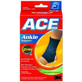 ACE Compression Ankle Support, Large/X-Large, Black, 1/Pack ...