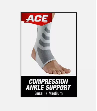 ACE Compression Ankle Support S/M fits 8" to 9" - drugsupplystore.com