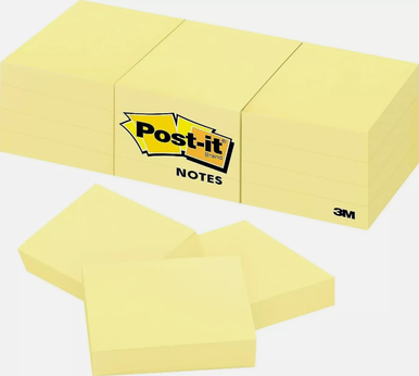 Post-it Canary Yellow Notes Original Pads 1-1/2-Inch x2 Inch 100 SH 12 ...