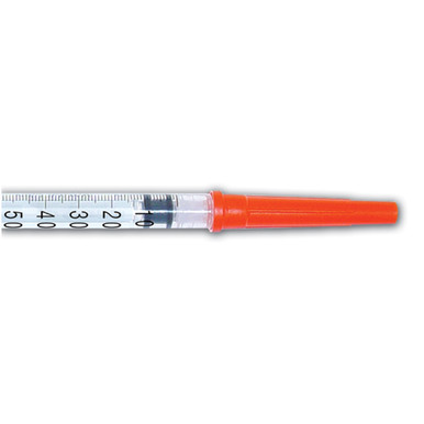 Safety Insulin Syringe with Needle InsoSafe® 0.5 mL 1/2 Inch 29 Gauge ...