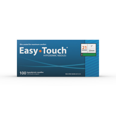 Easy Touch Hypodermic Needle ONLY 21G X 1IN 100CT - drugsupplystore.com