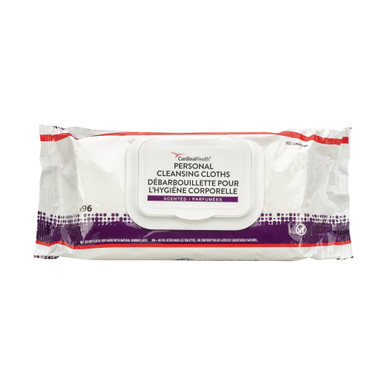Personal Cleansing Wipe Cardinal Health™ Soft Pack Unscented 96 Count ...