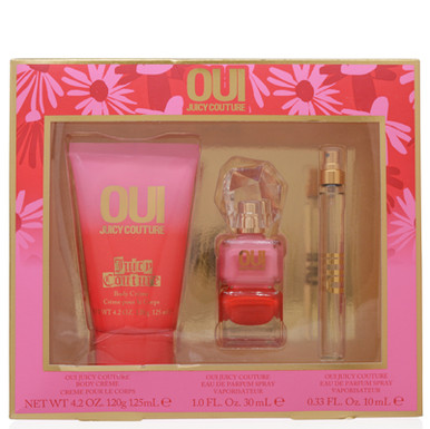 CS OUI/JUICY COUTURE 3 PC.SET (W) EDP SPRAY 1.0 OZ EDP SPRAY 0.33 OZ ...