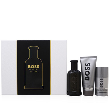 CS BOSS BOTTLED/HUGO BOSS SET (M) PARFUM SPRAY 3.3 OZ SHOWER GEL 3.3 OZ ...