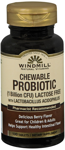 Windmill Chewable Probiotic 1 Billion CFU Tablets 100ct ...