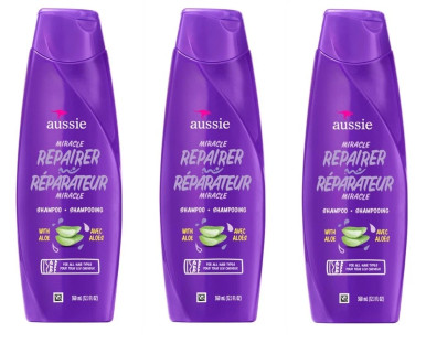 BL Aussie Shampoo Miracle Repairer With Aloe 12.1oz X 3 Packs ...