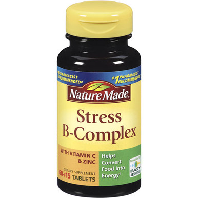 Nature Made Stress B-Complex Tablets With Vitamin C and Zinc