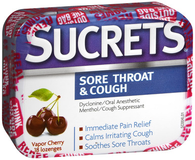 SUCRETS LOZENGE BOX VAPOR CHERRY 18CT, Authorized vendor
