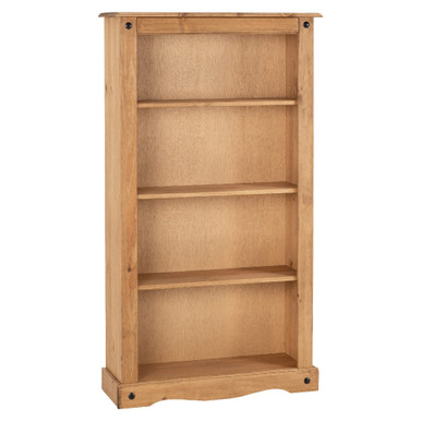 Corona Pine Medium Sized Bookcase | Trade Beds Direct
