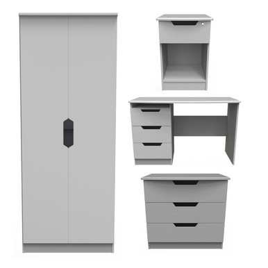 Bella Grey Ash Bedroom Set 5 - Trade Beds Direct
