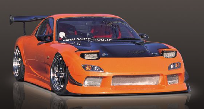M-Sports Mazda FD RX7 - Carbon Fiber Hood - KoruWorks