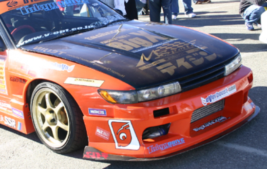 M-Sports Nissan S13 Silvia - Colored Carbon Hood - KoruWorks