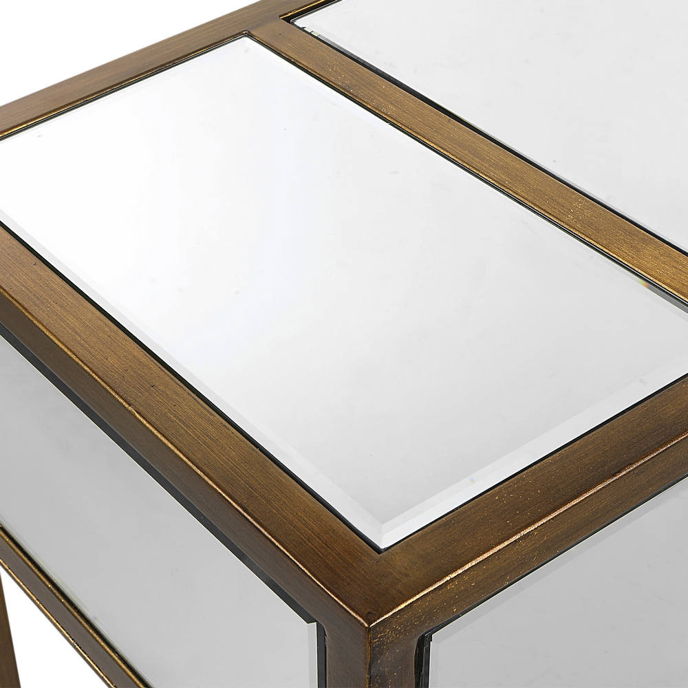 Reflect Mirrored Console Table | Mid-Century Style Accent Table