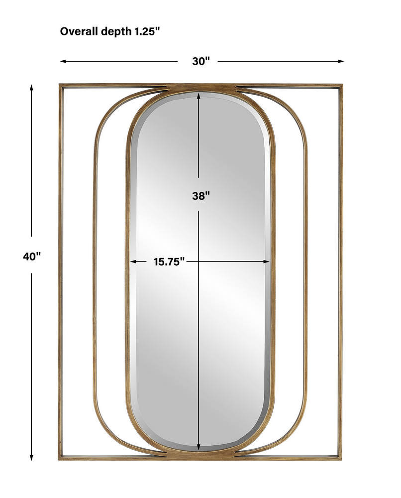 Replicate Contemporary Oval Mirror | Mid-Century Style Wall Mirror