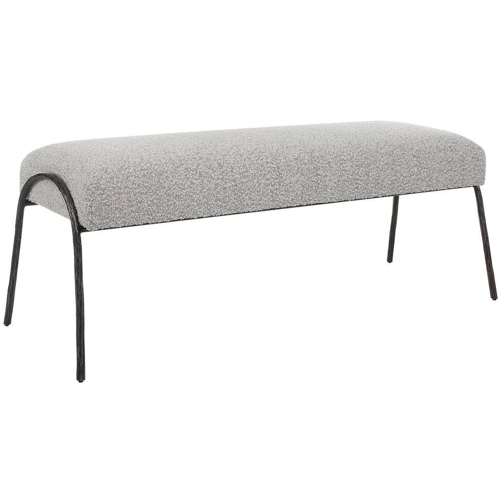 Jacobsen Modern Gray Bench | Scandinavian Style Accent Chair