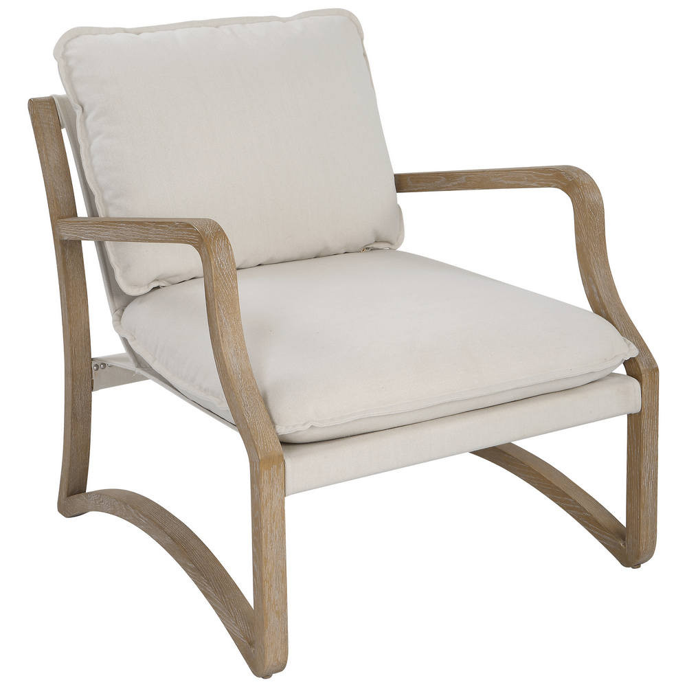 Melora Solid Oak Accent Chair | Contemporary Style Accent Chair