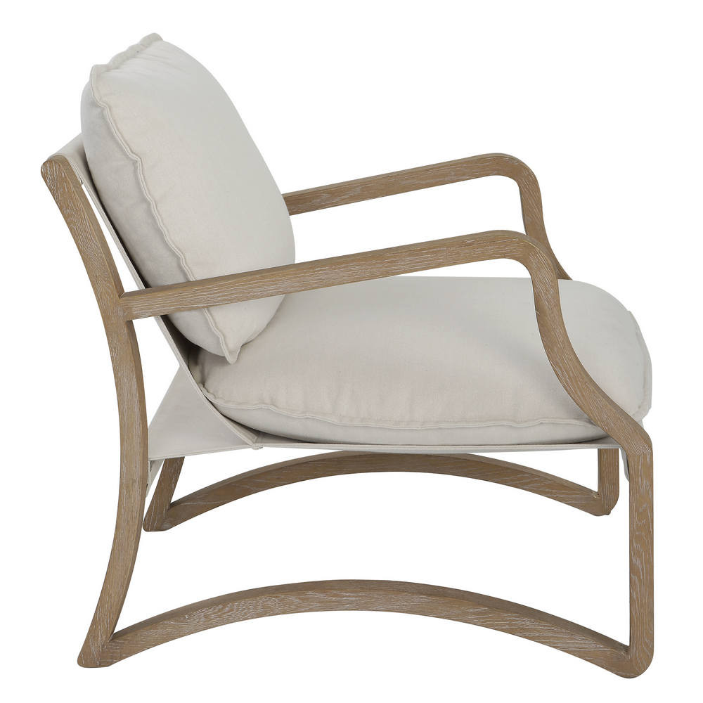 Melora Solid Oak Accent Chair | Contemporary Style Accent Chair