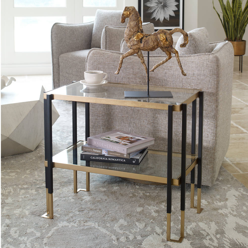 Kentmore Glass Side Table | Contemporary Style Accent Table