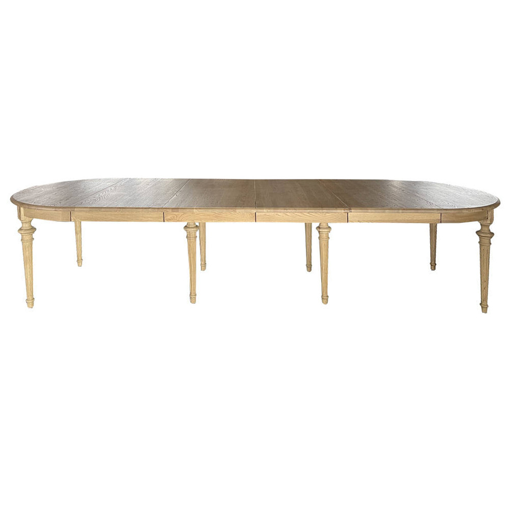 Provence Extension Dining Table - Weathered Oak | French Provincial