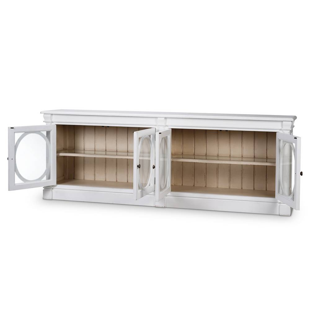 Fiona 4 Door Buffet with Glass Shelves | Art Deco Style Dining Room ...