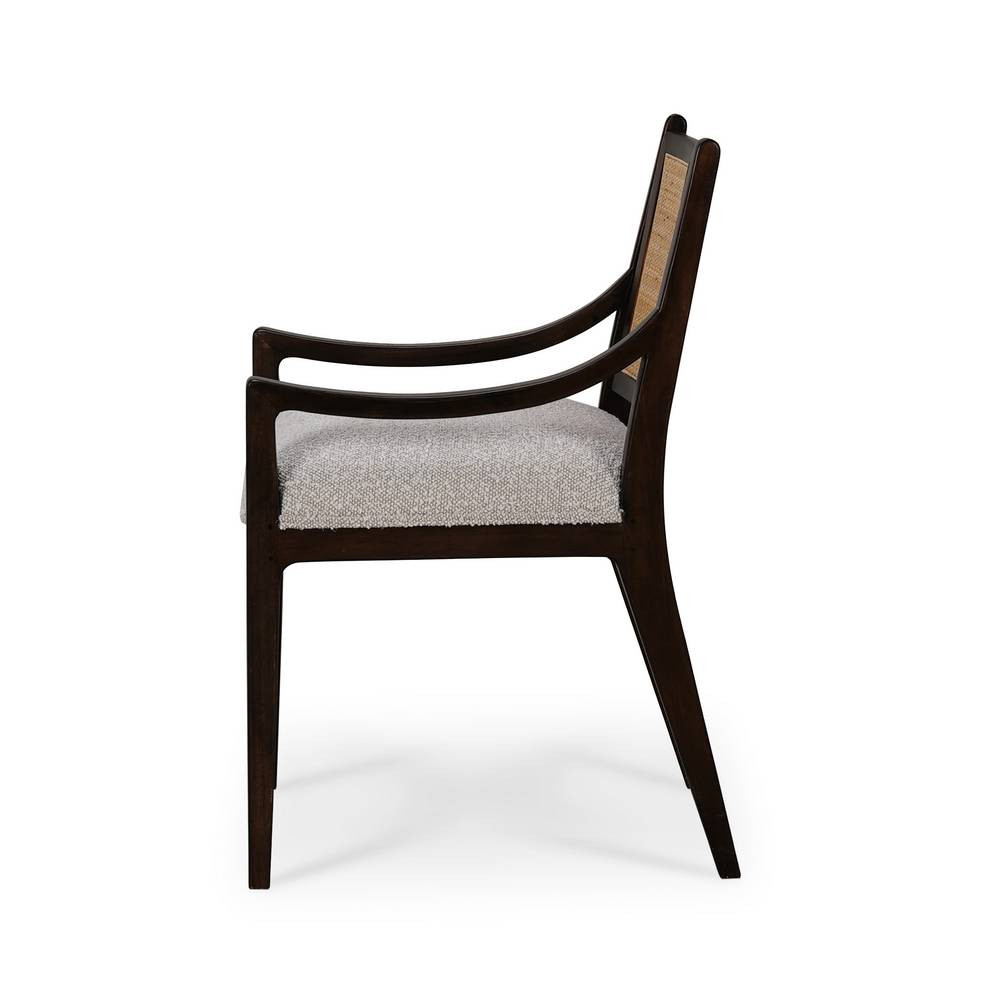 Milano Dining Chair with Upholstered Seat & Rattan Back | Mediterranean ...