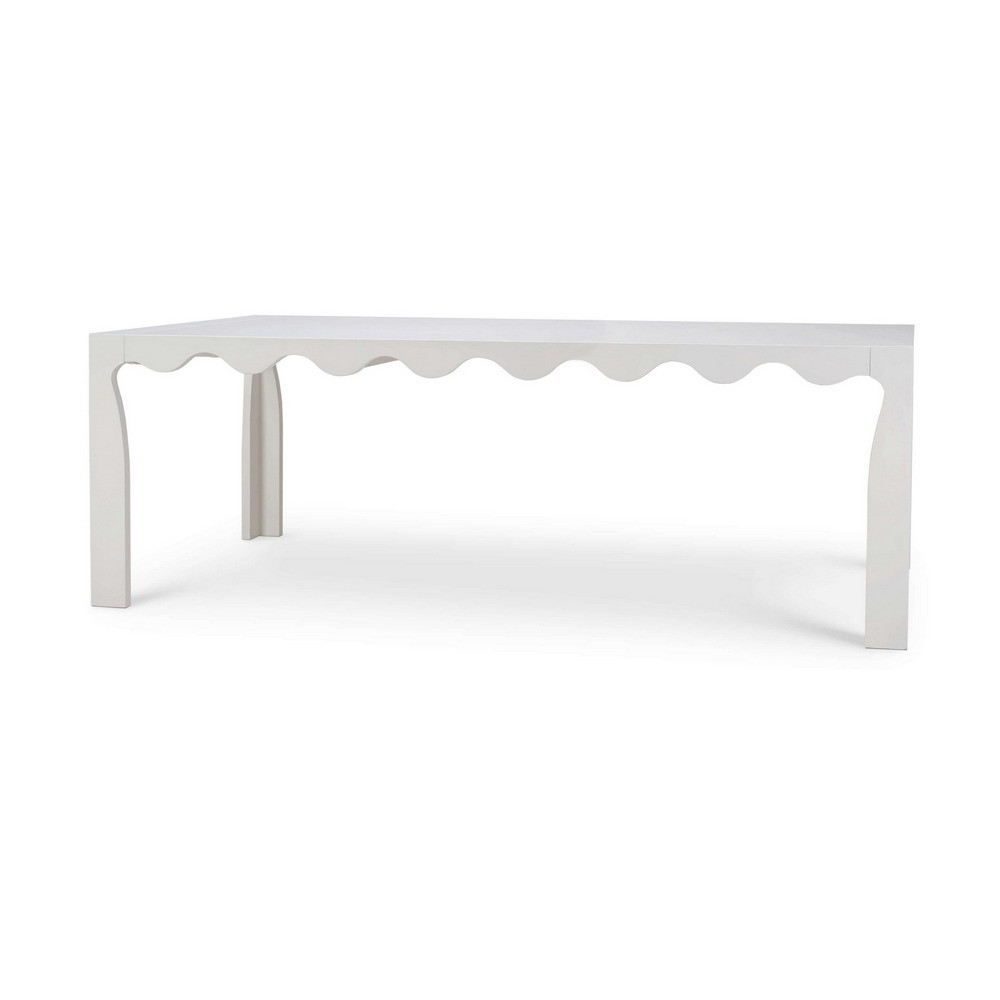 Chloe Scalloped Dining Table 210Cm | Boho Chic Style Dining Room Furniture