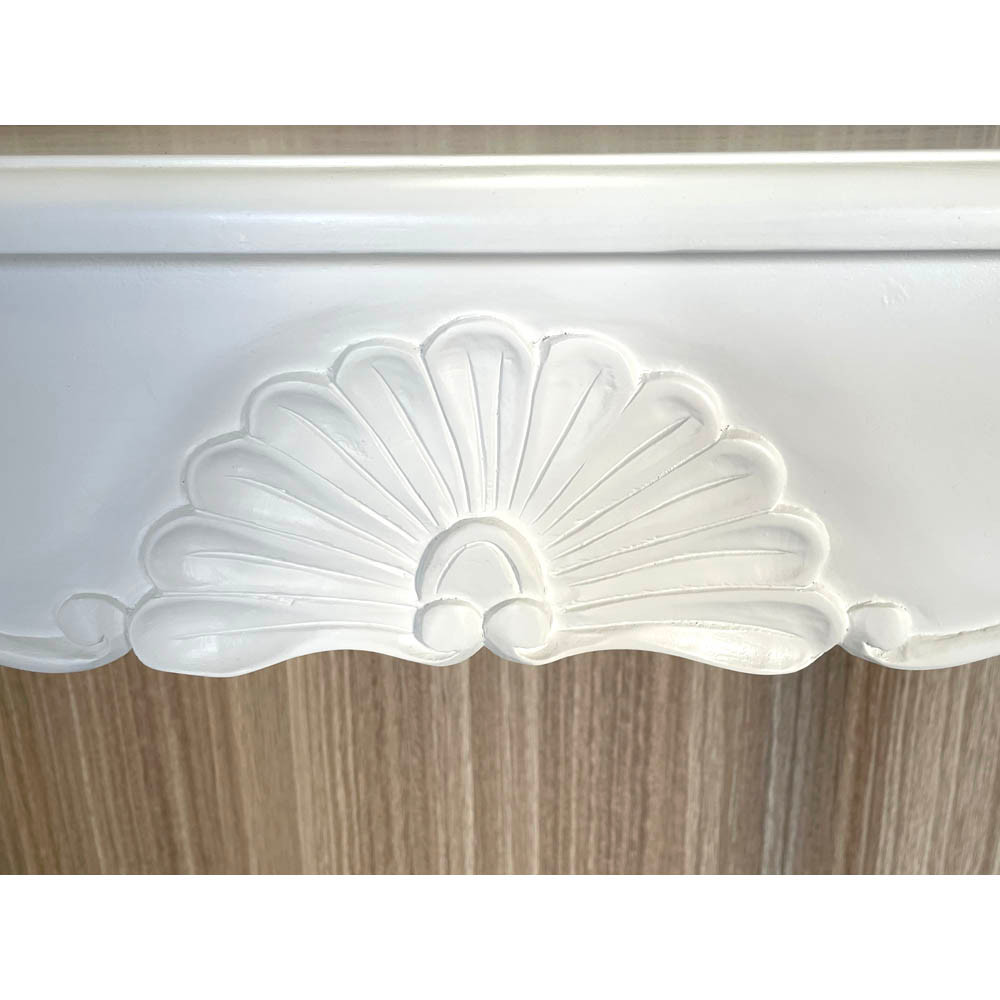 Small Console Table withShell Motif - True White | French Provincial ...