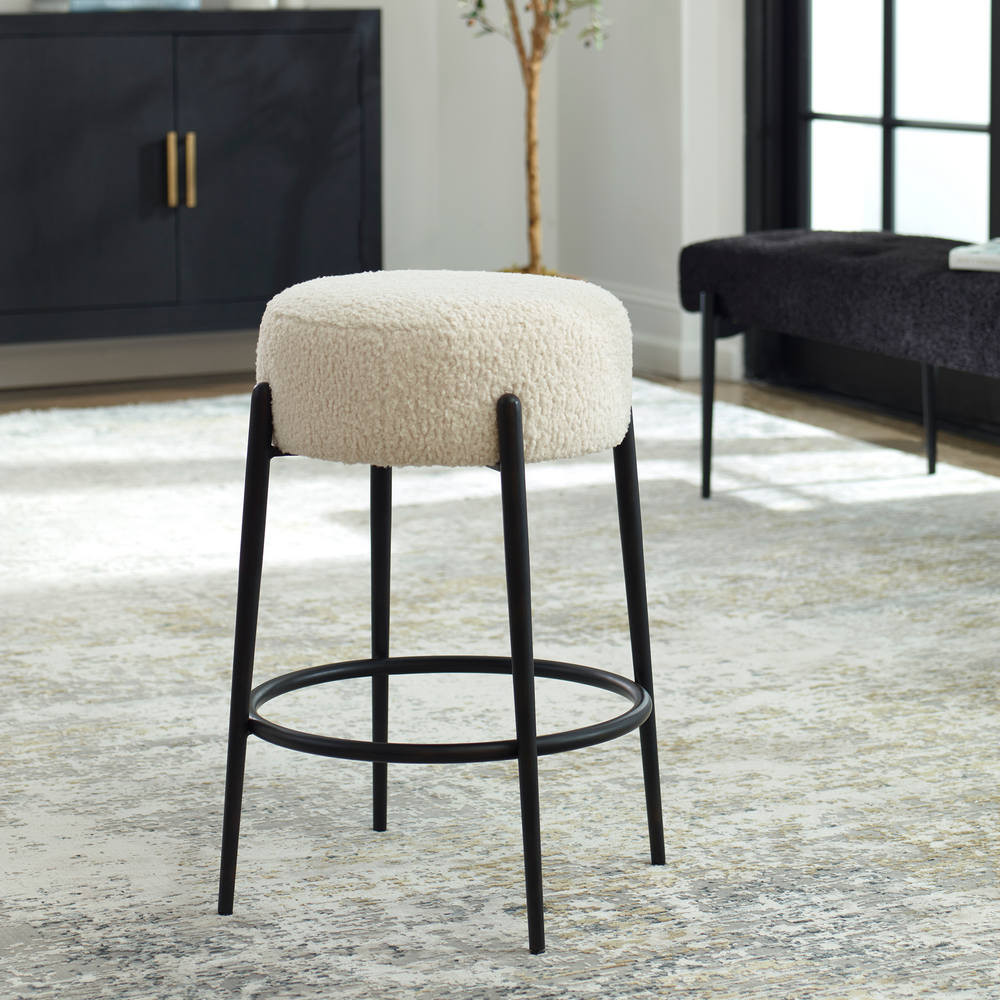 Arles Plush Counter Stool | Contemporary Style Accent Chair