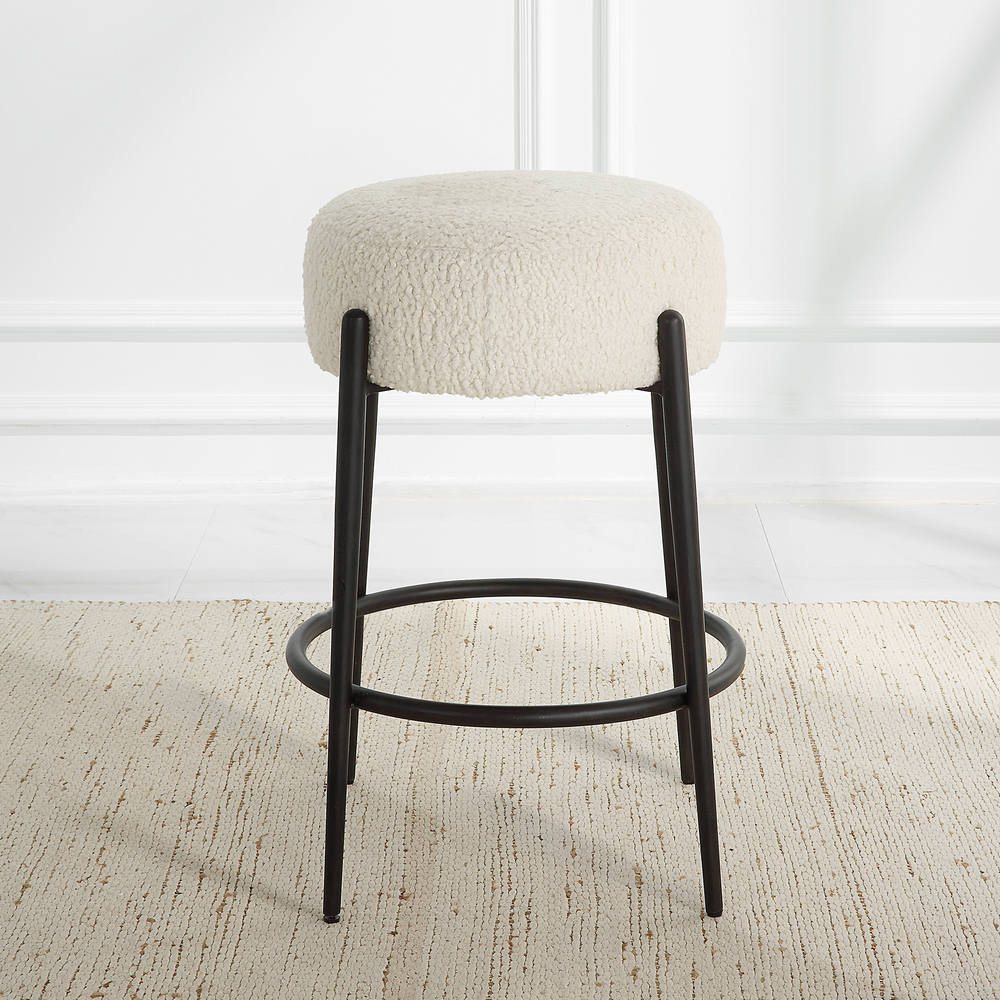 Arles Plush Counter Stool | Contemporary Style Occasional Furniture