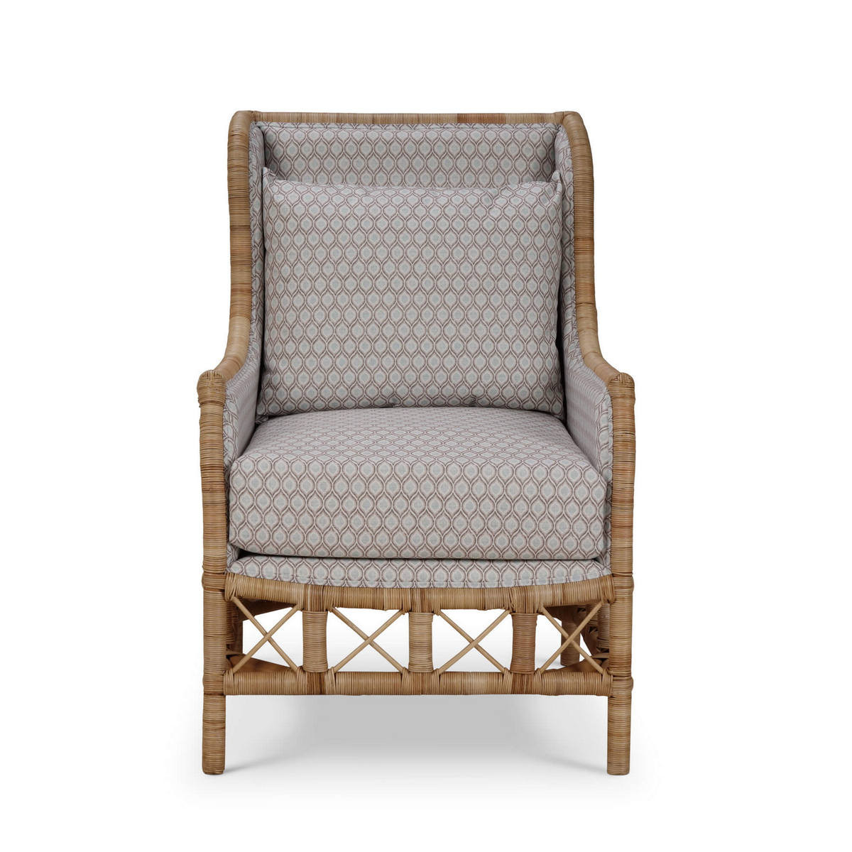 Hampton Rattan Wing Chair