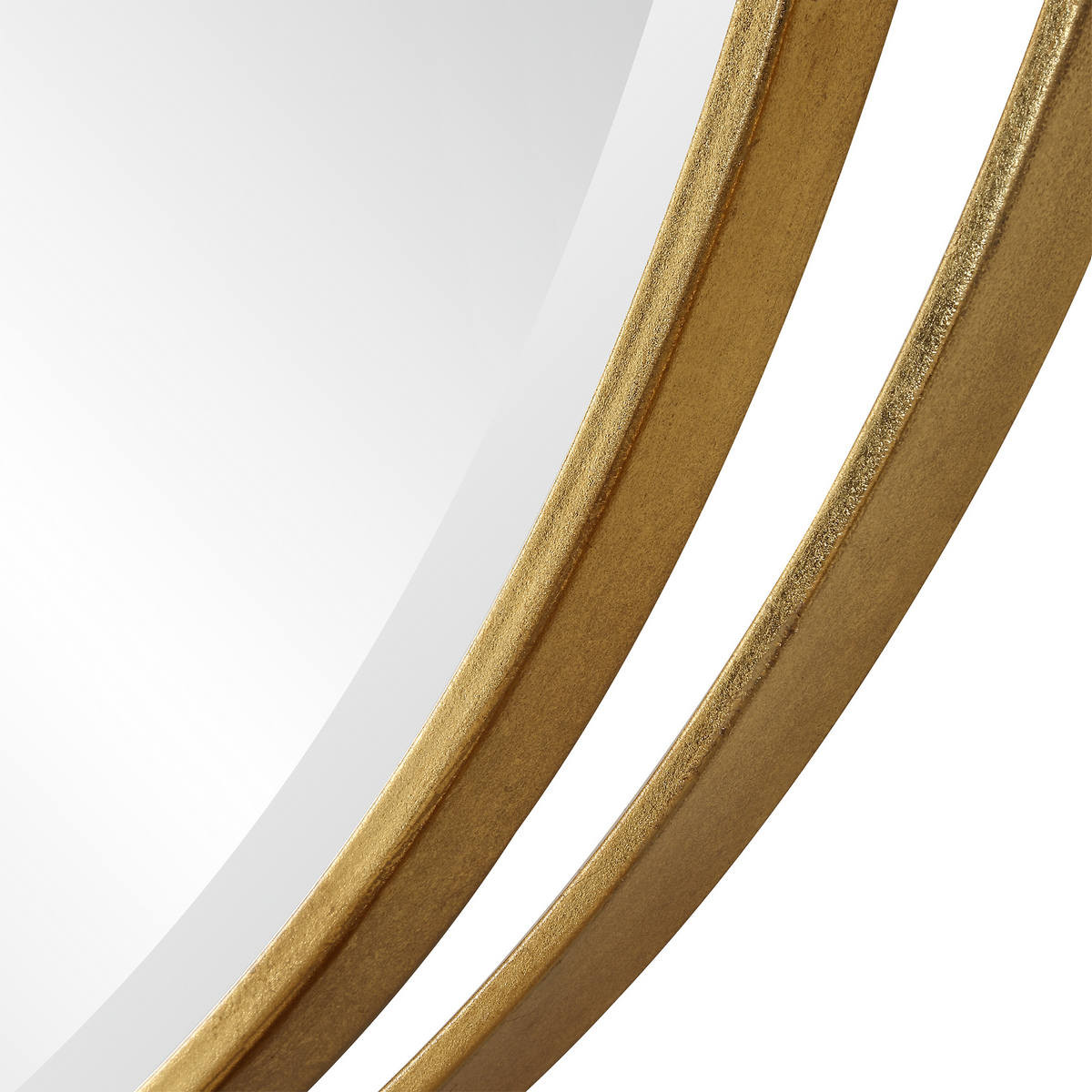 Rhodes Gold Round Mirror | Mid-Century Style Wall Mirror