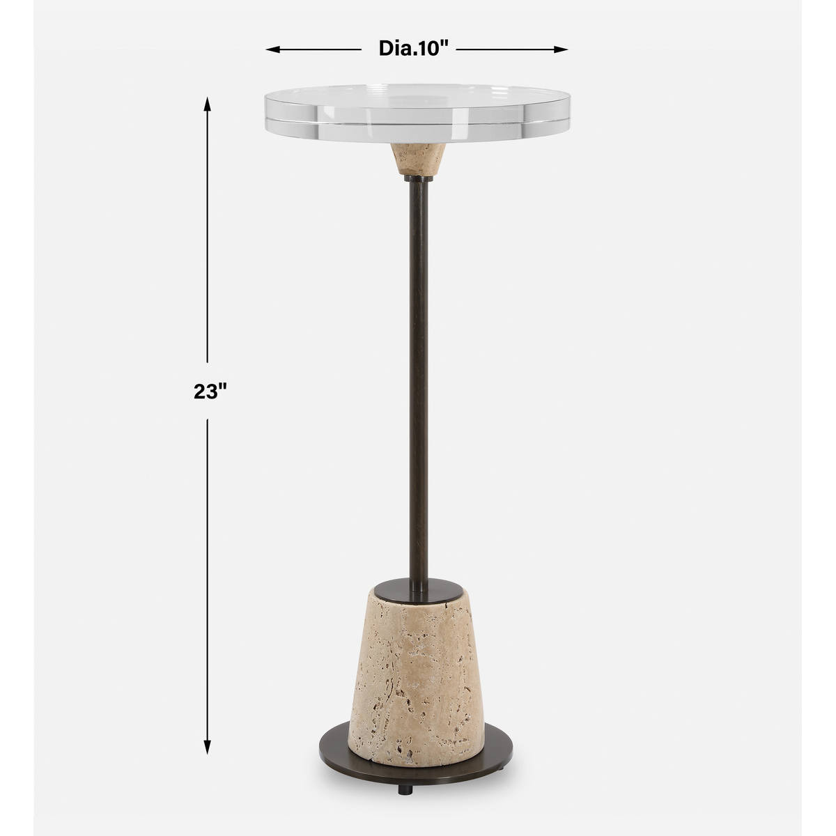 Arthur Crystal Drink Table | Organic Style Accent Table