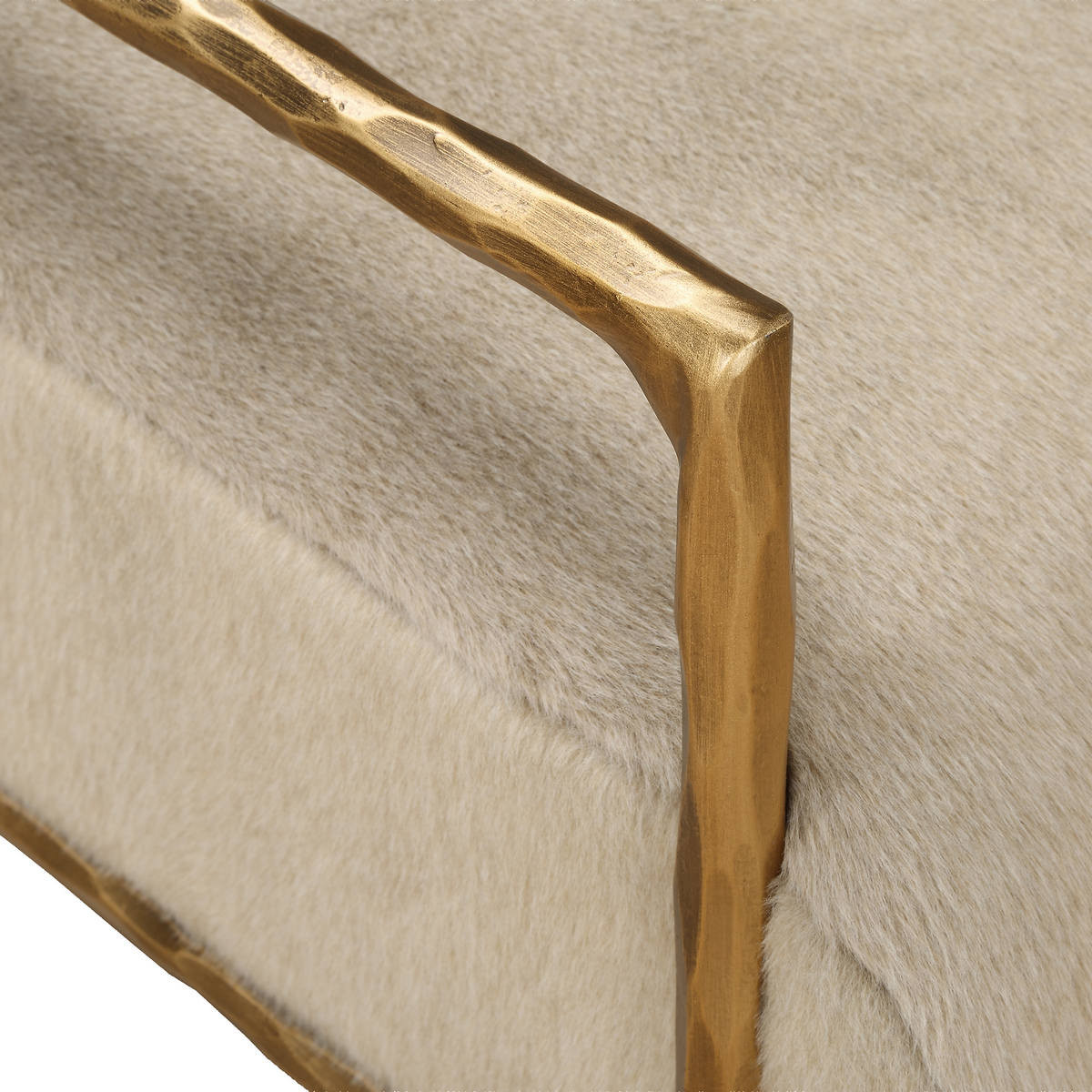 Kashmir Aged Gold Accent Chair | Mid-Century Style Accent Chair