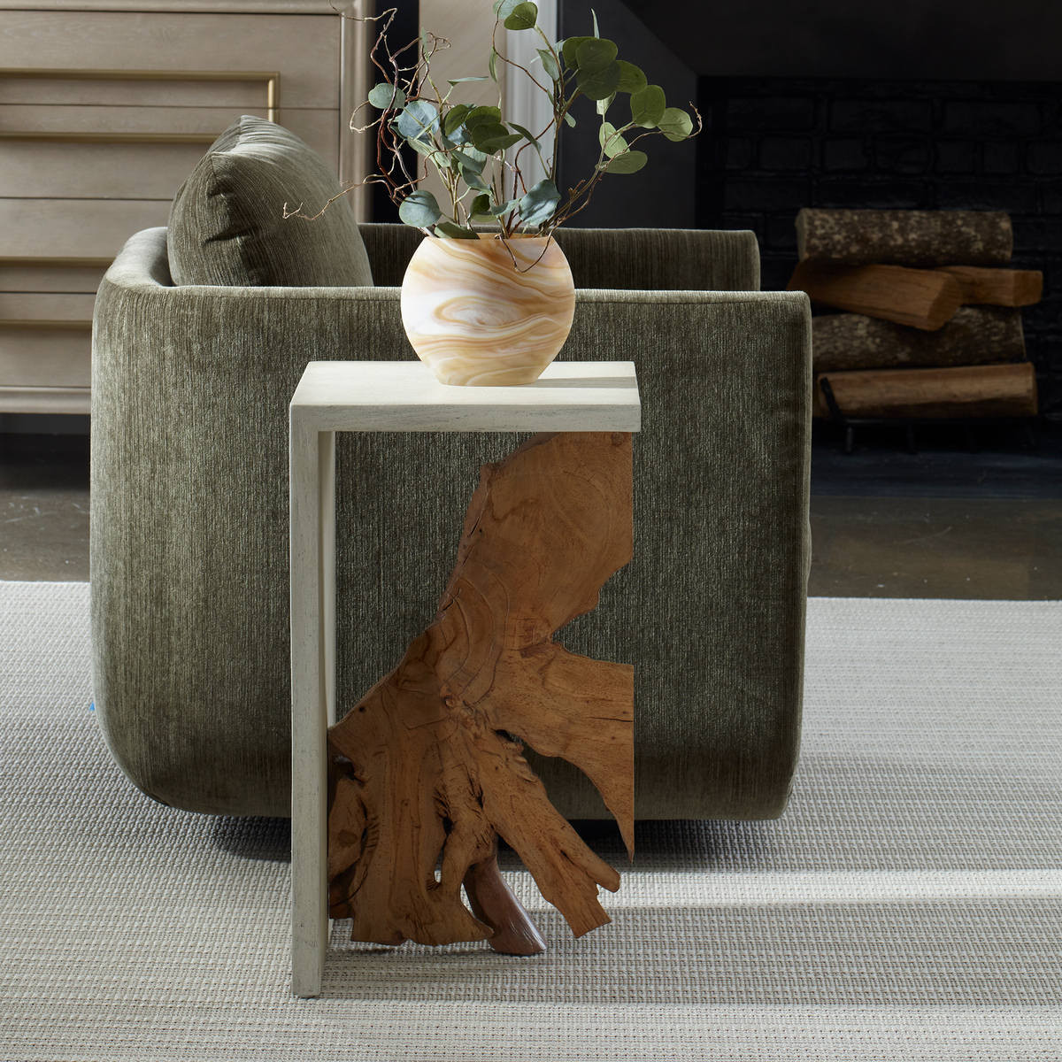 Intersect Modern Accent Table | Mid-Century Style Accent Table