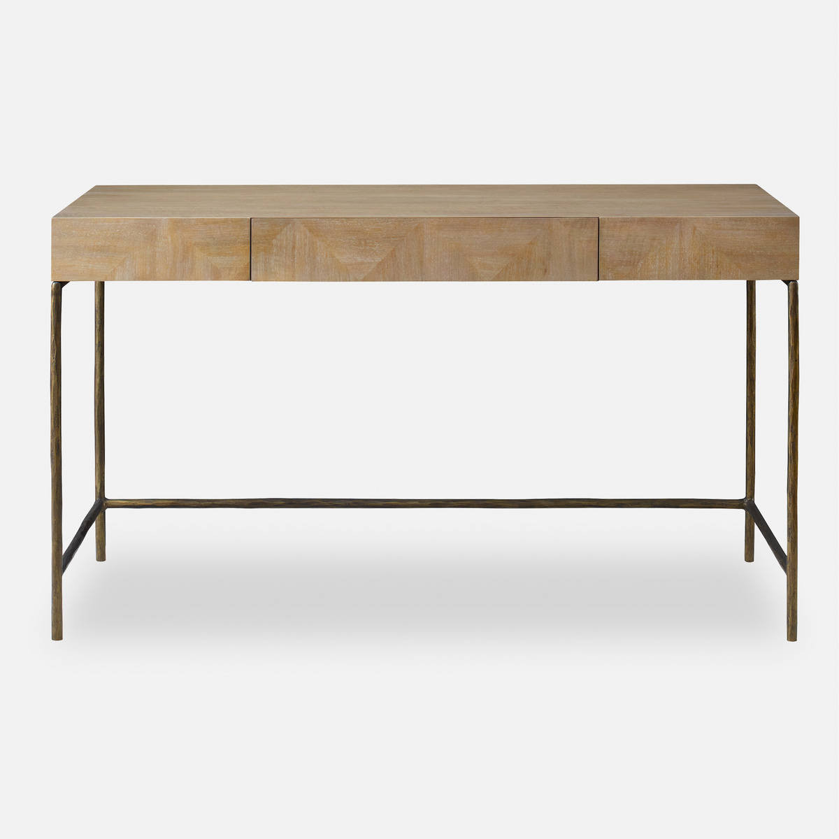 Aristotle Natuiral Wood Modern Desk | Mid-Century Style Accent Table