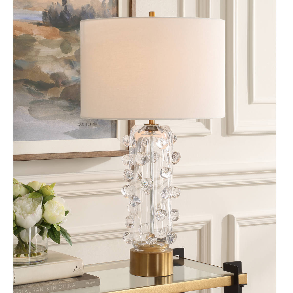 Aura Clear Glass Table Lamp | Organic Style Table Lamp