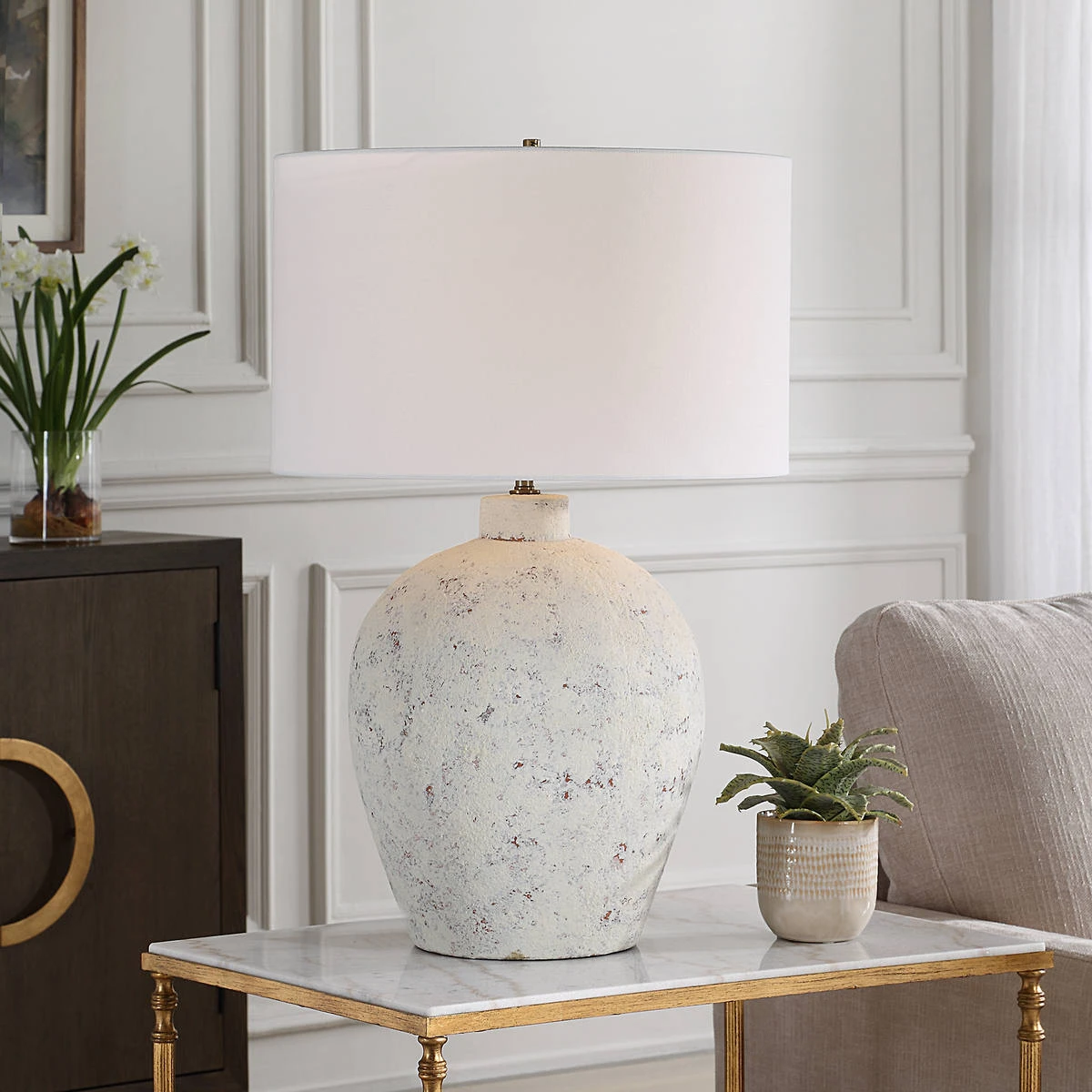 Karena Ivory Table Lamp | Coastal Style Table Lamp