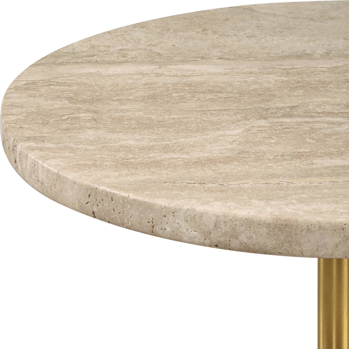 Malya Travertine Accent Table | Organic Style Accent Table