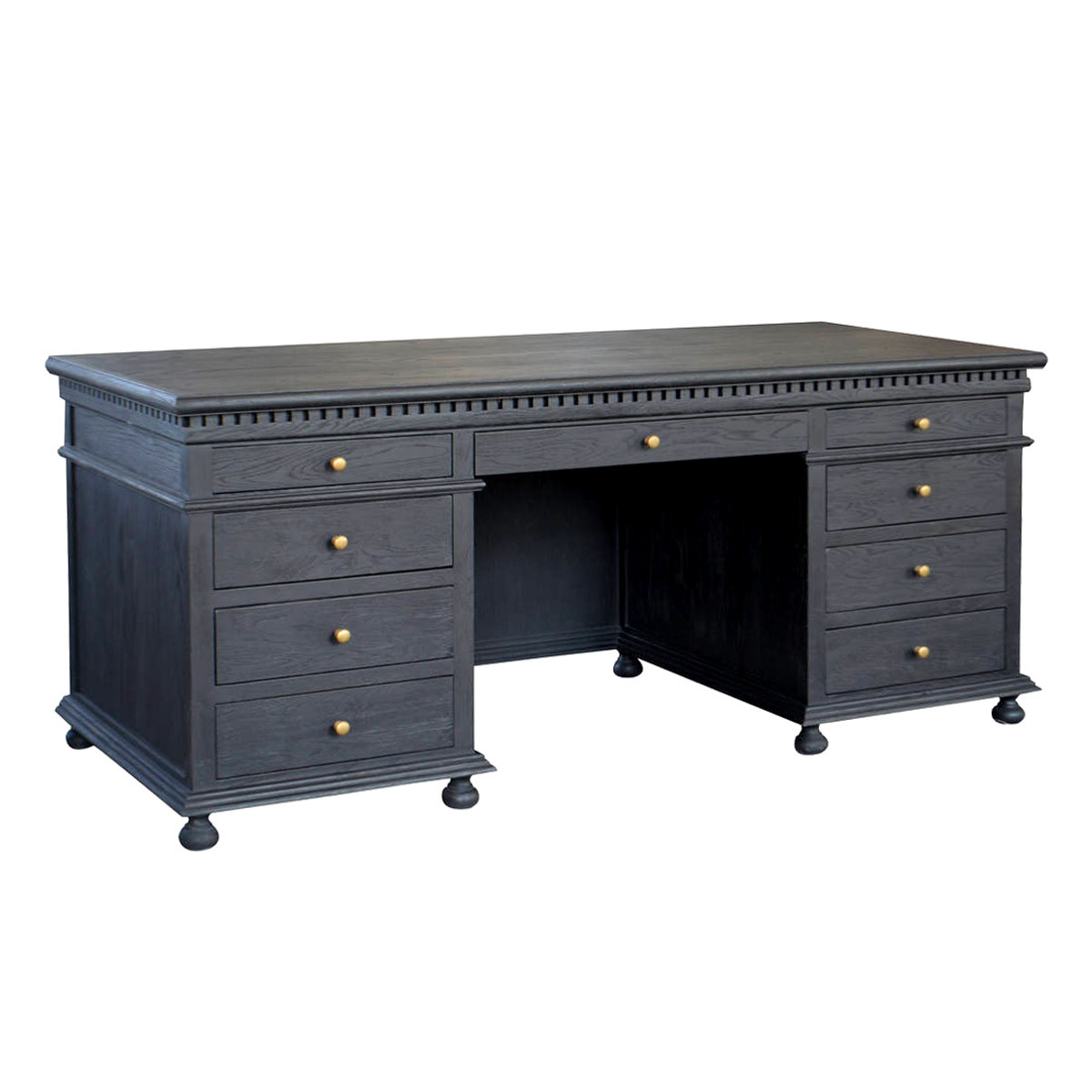 Westminster Desk - Black Oak | French Provincial Style Office & Study ...