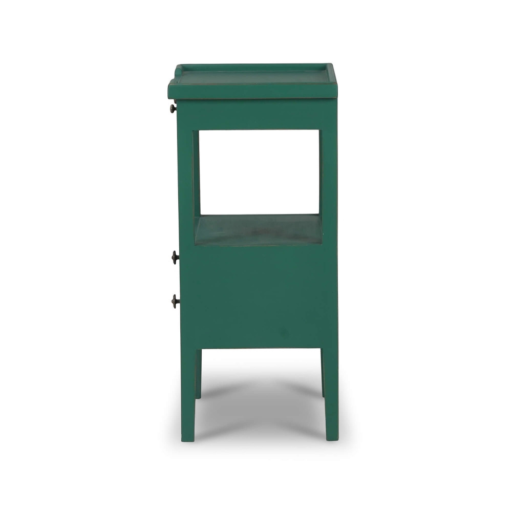 Eton 2 Drawer Side Table with Pull Out Shelf