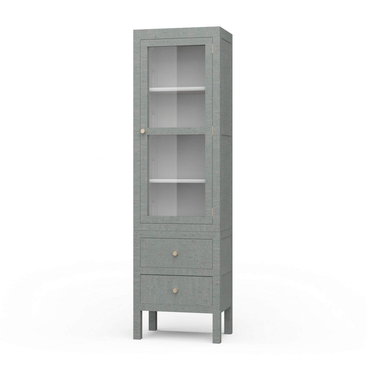 Kagu Tall Cabinet with Rattan