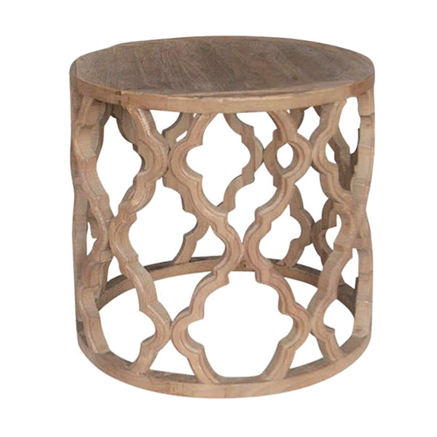 Lattice Side Table - Reclaimed Wood | Moorish
