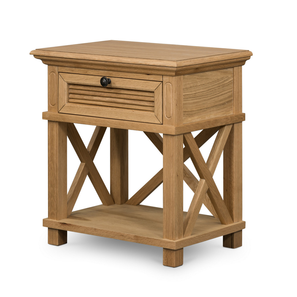 Hamptons Shutter Side Table White by Maison Living - Maison Living