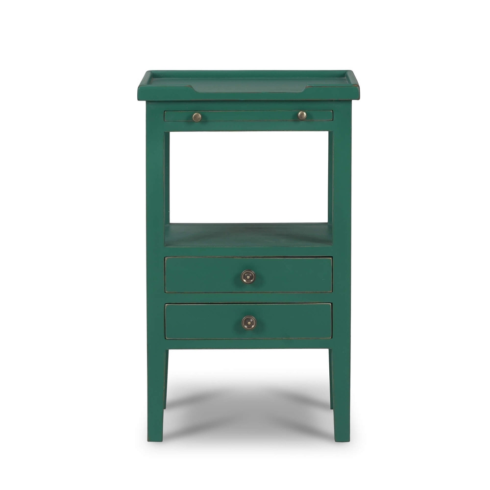 Eton 2 Drawer Side Table with Pull Out Shelf