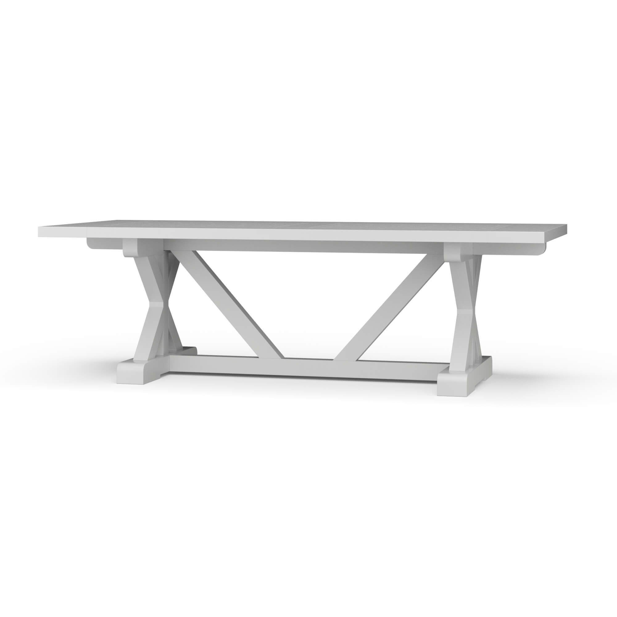 Hamptons X-Base Dining Table 240Cm - True White