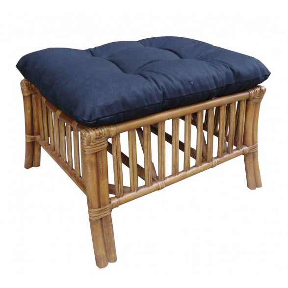 Brighton Footstool - Teak - Hamptons Coastal Style Furniture