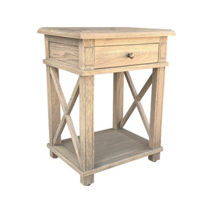 Xavier Side Table - Weathered Oak - Maison Living