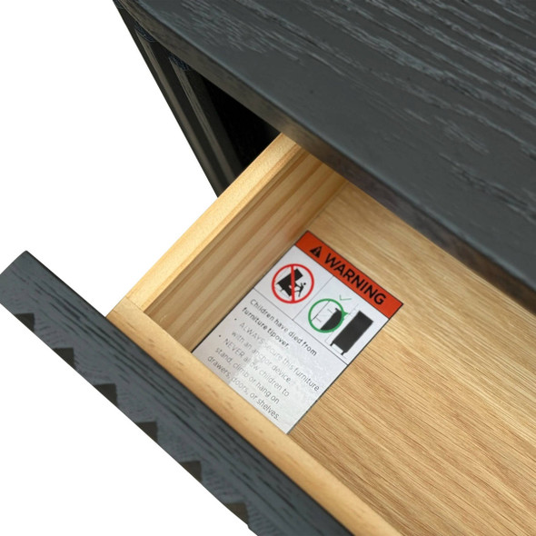 Hammond Weathered Oak Console Table With Drawers | Mid-Century Modern