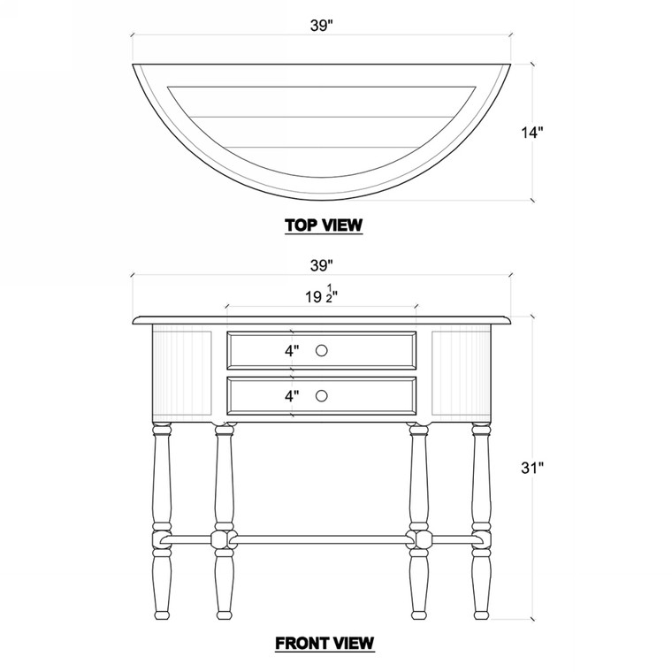 Demi-Lune Table