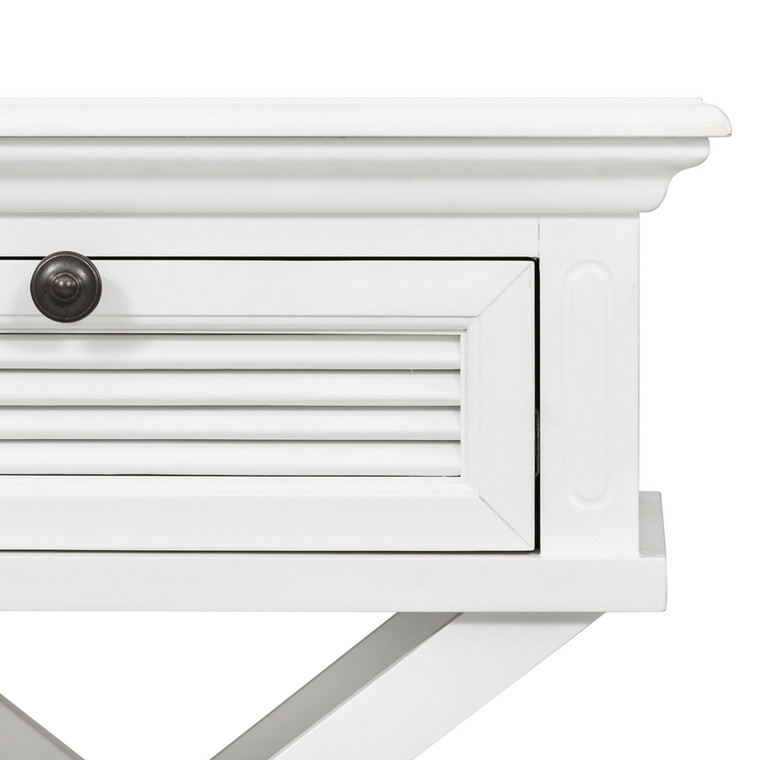 Hamptons Shutter Side Table White by Maison Living - Maison Living